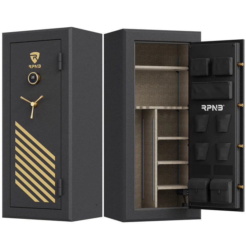 RPNB 24-Gun Large Fireproof Biometric Fingerprint Gun Safe for Pistols ...